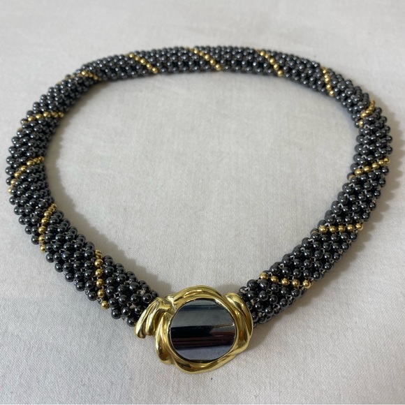Studio 54 | Jewelry | Vintage Studio 54 Beaded Choker Necklace Black ...